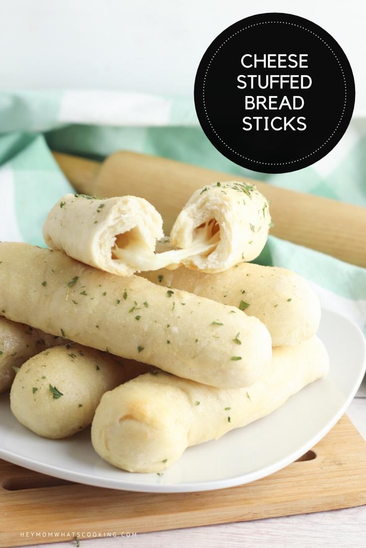 Stuffed Cheese Bread Sticks ~ Hey Mom! What's Cooking?